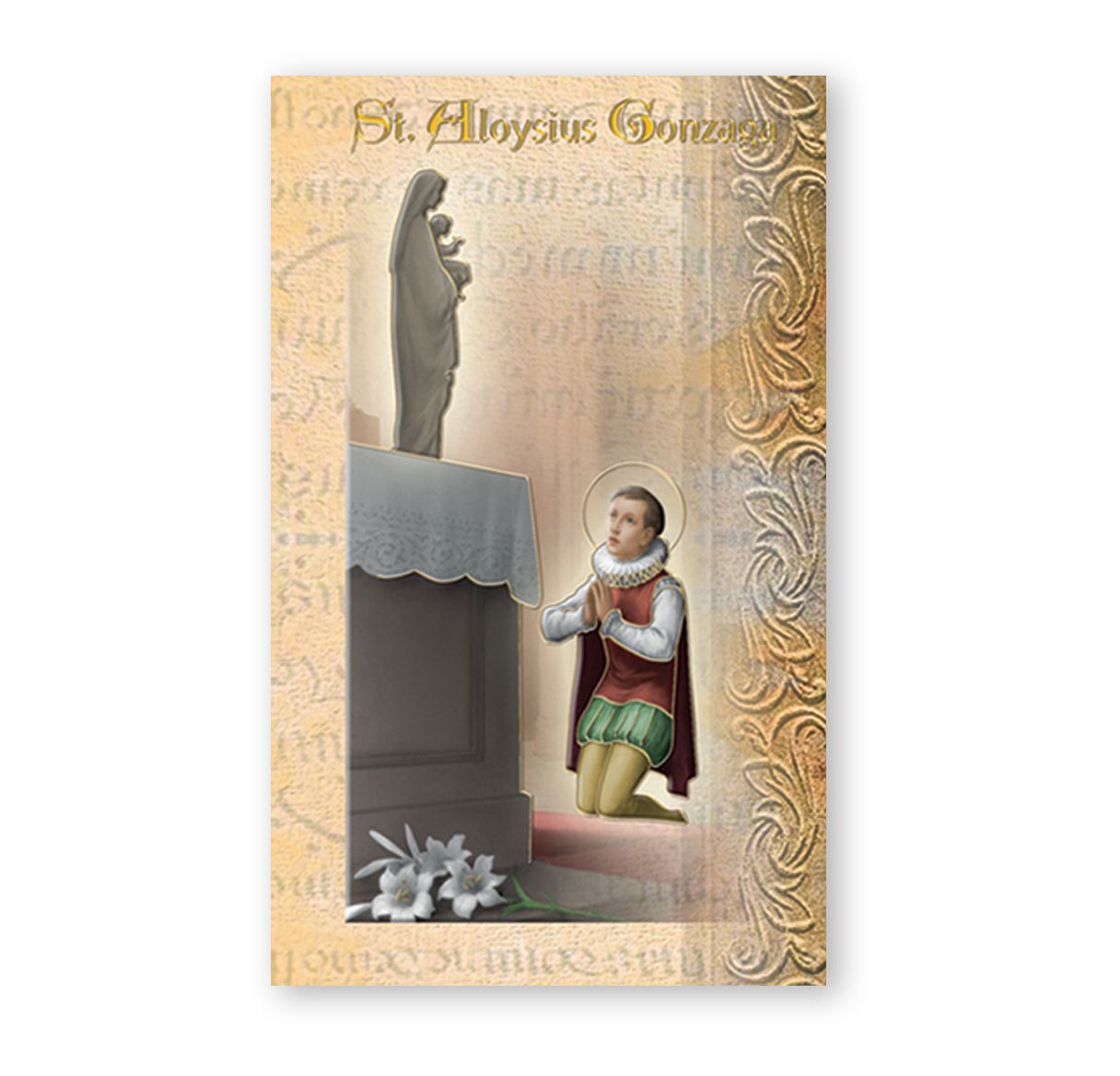 Biography Folder of Saint Aloysius Gonzaga - ShopCatholic