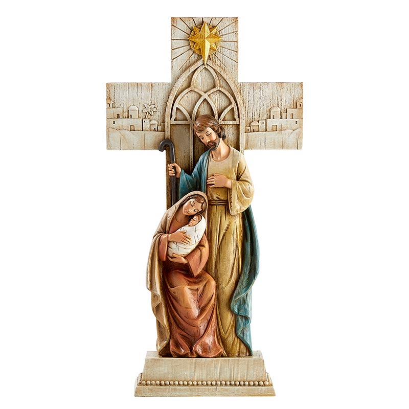 Holy Family Cross Statue - ShopCatholic