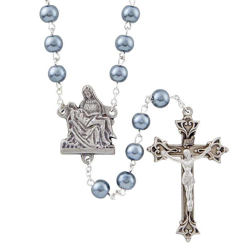 Pieta Collection Rosary - Gray - ShopCatholic