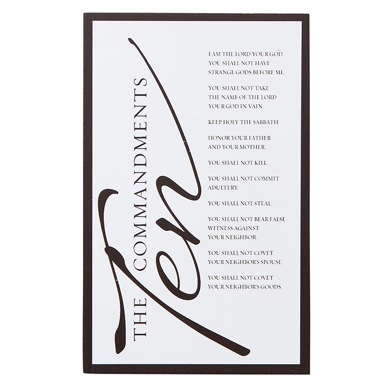 Prayer Plaque - Ten Commandments - ShopCatholic