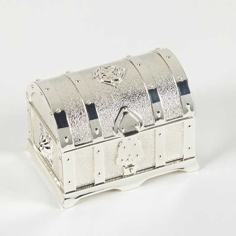 Silver Treasure Box with (13 Piece) Arras Coin Set - ShopCatholic