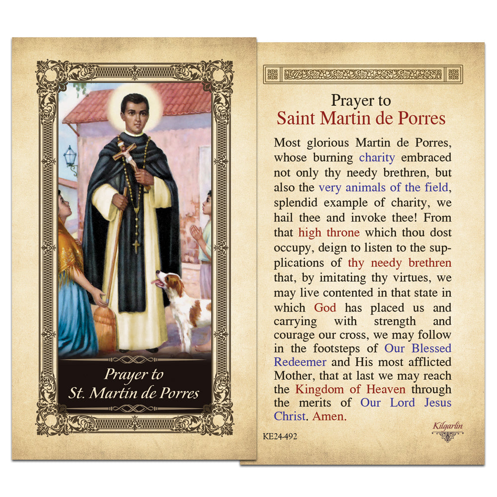 Novena to St. Martin de Porres Kilgarlin Laminated Prayer Card ...