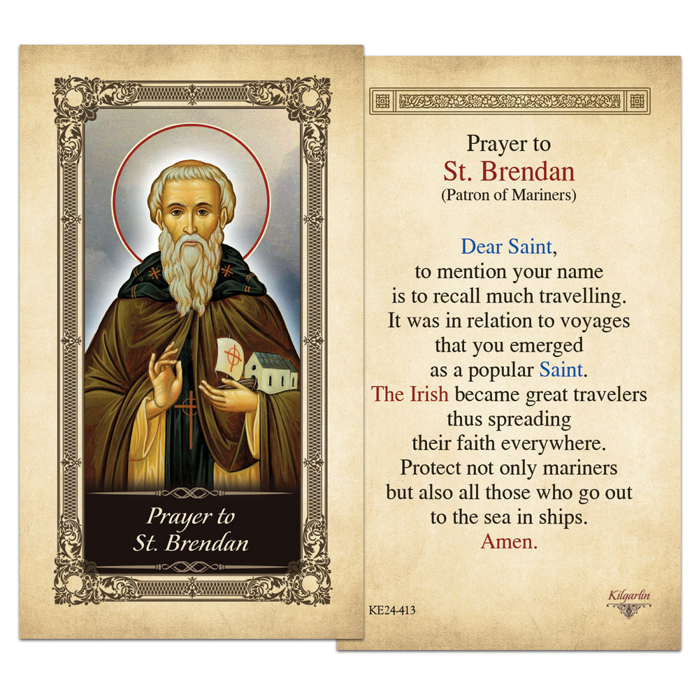 St. Brendan Kilgarlin Laminated Prayer Card